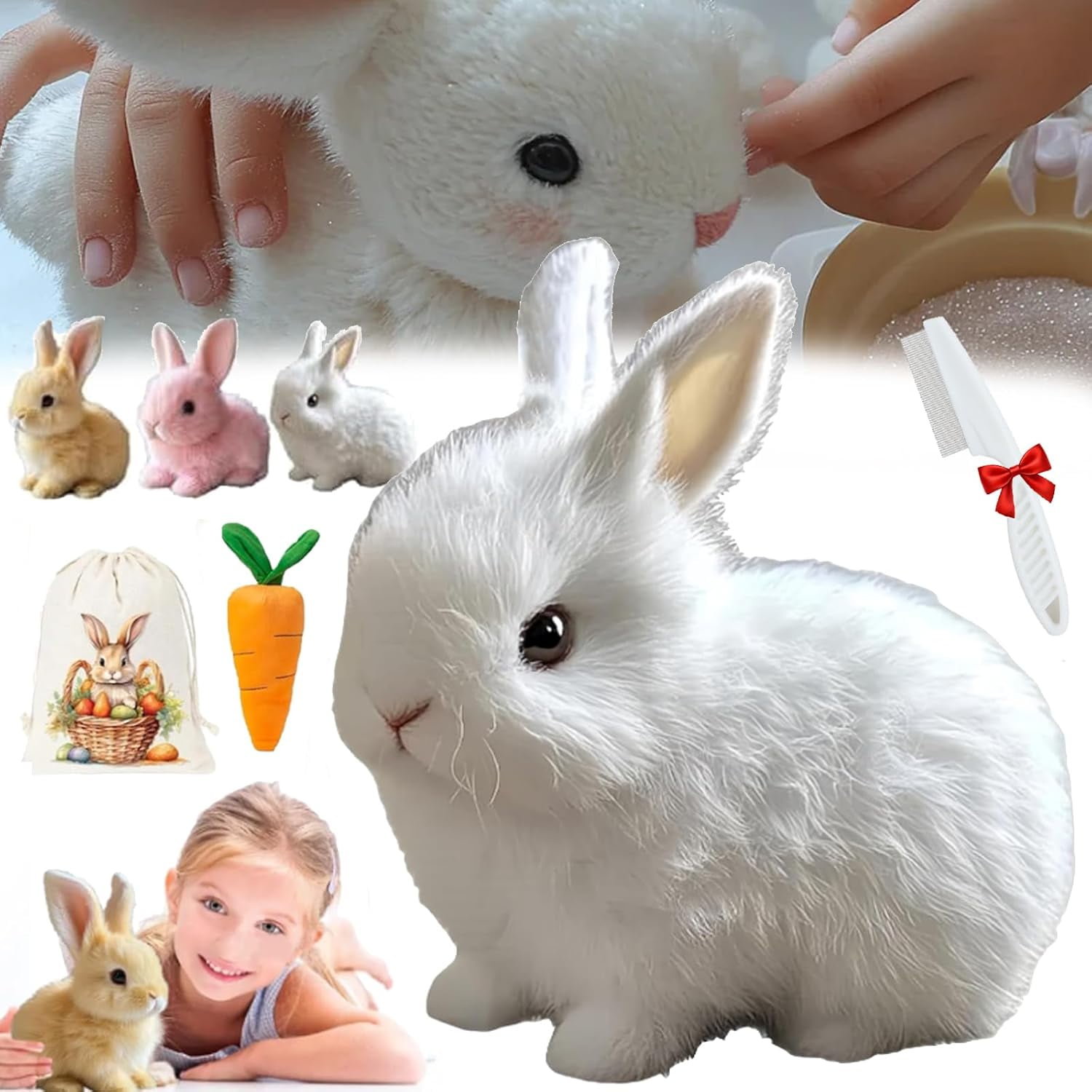 Midasn Realistic Bunny, Bunnypal - Petsboro™ Bunnypal, Zynco Bunby - My Realistic Bunny Toy ...