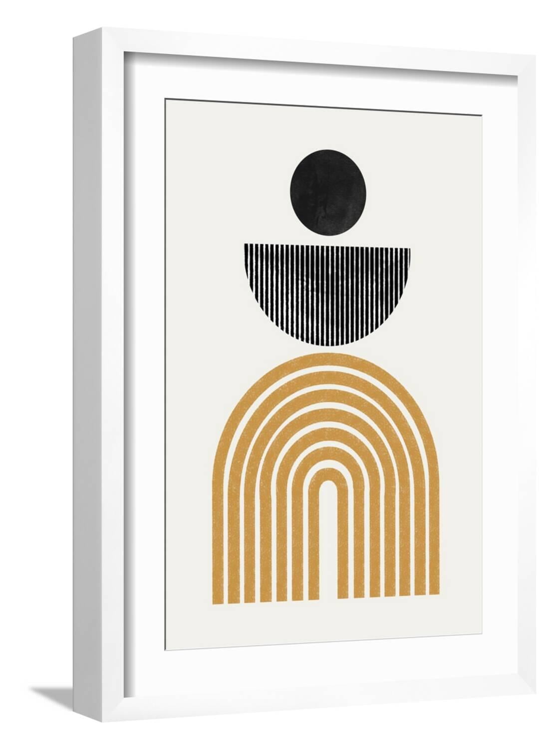Art.com Midcentury Composition Giclee Print by THE MIUUS STUDIO, White Frame Wall Art, 17" x 23 ...