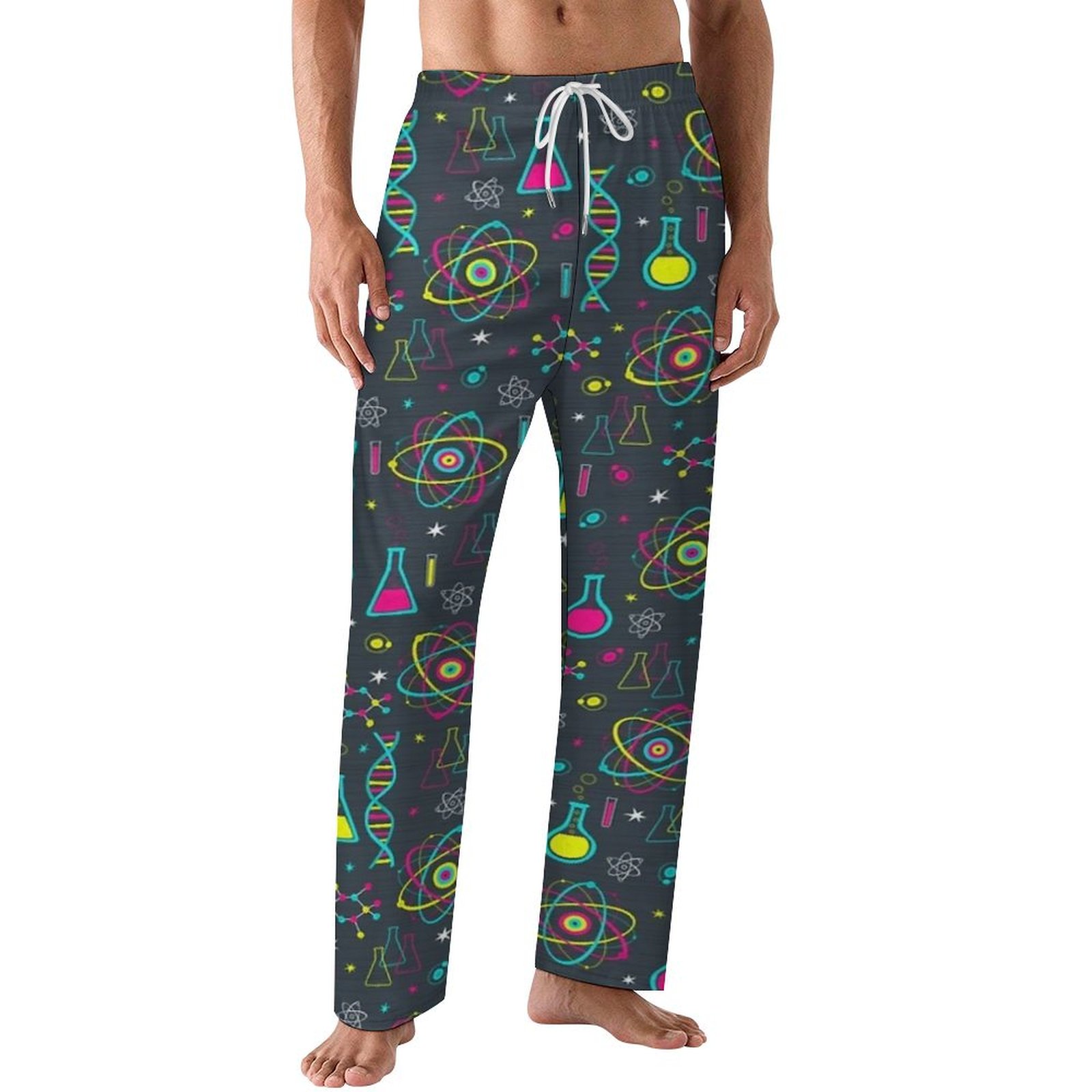 Midcentury Modern Science Orange Mens Pajamas Pajama Pants Mens ...