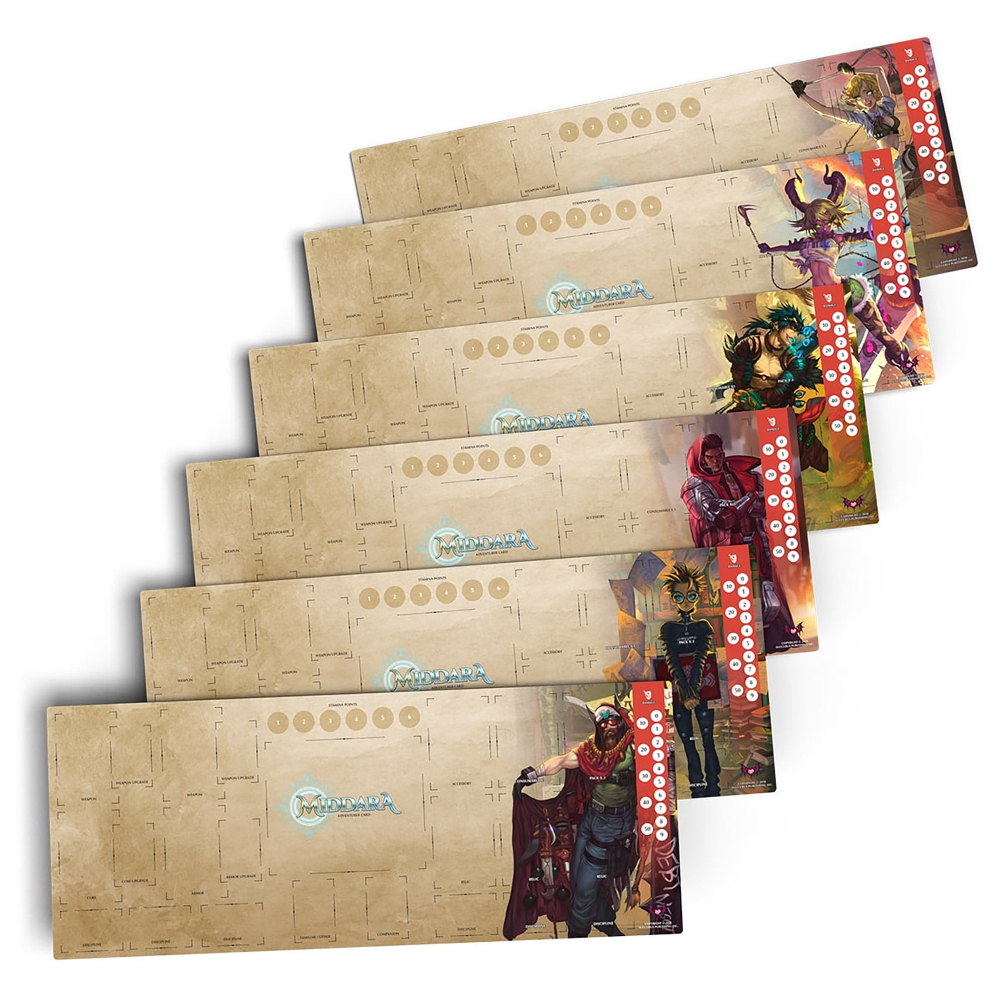 Middara: Adventurer Playmats Pack 2 (Set of 6) - Neoprene Character ...
