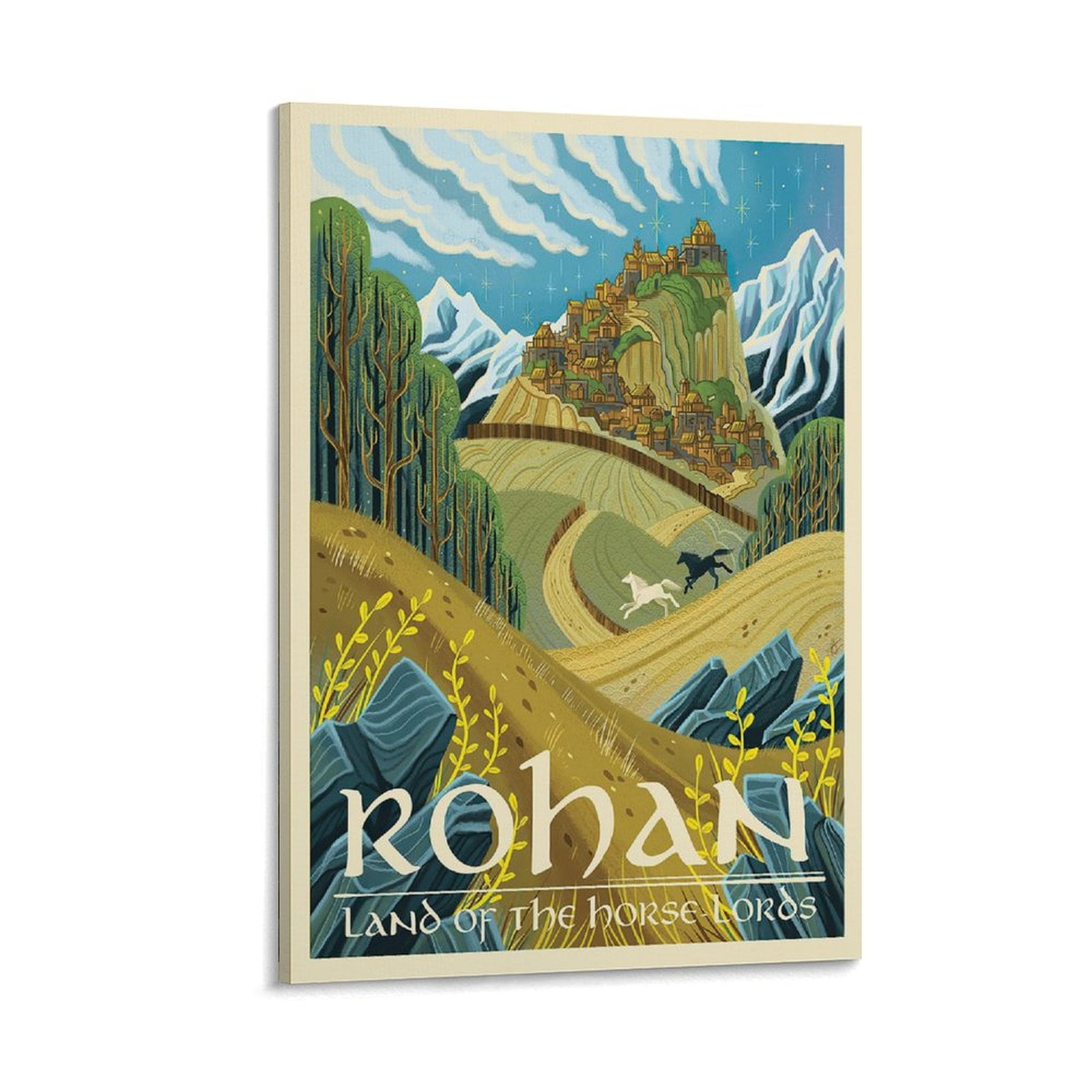 Rohan See Mittelerde LOTR-Poster – Retro Vintage Poster Canvas Poster ...