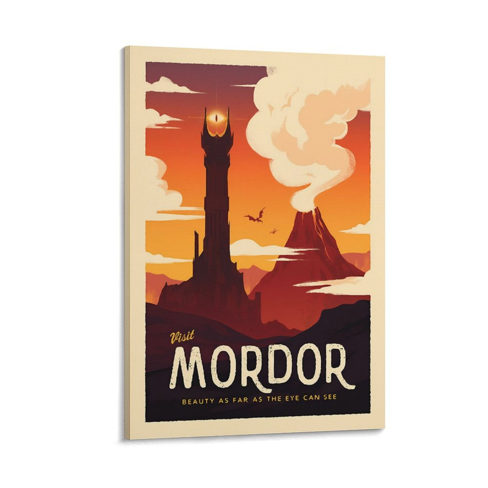 Middle Earth Lord of The Rings Vintage Travel Poster-Mordor 2 Picture ...