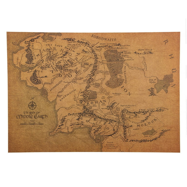 The Hobbit Map Poster