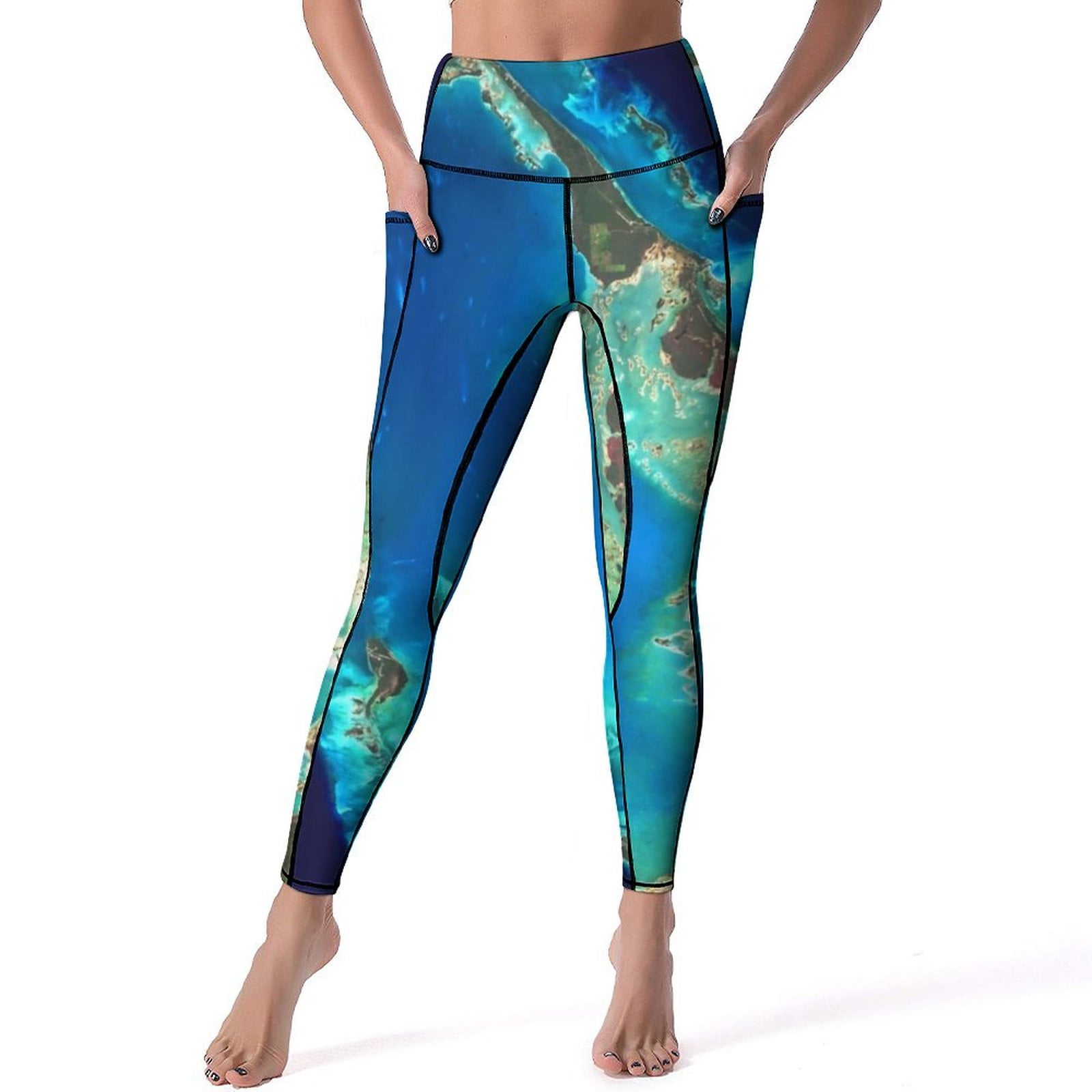 Middle Earth Map Yoga Pants World Maps Print Leggings Sexy Push Up ...