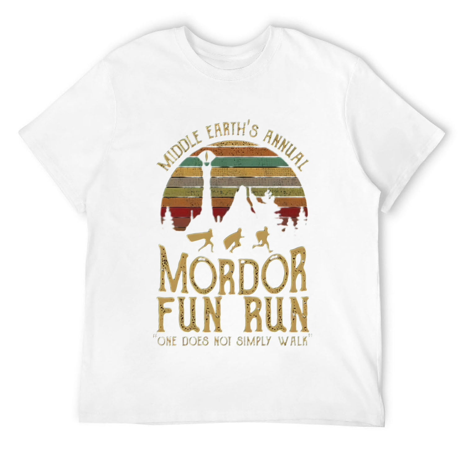 Middle Earth's Annual Mordor Fun Run one Does not Simply Walk T-Shirt ...