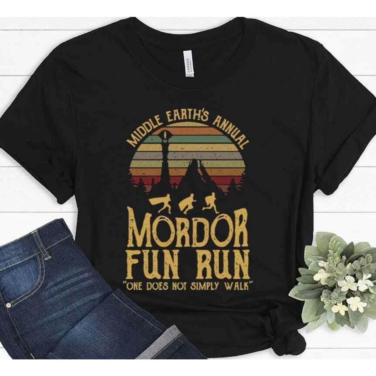 Middle Earths Annual Mordor Fun Run One Does Not Simply Walk Vintage T ...