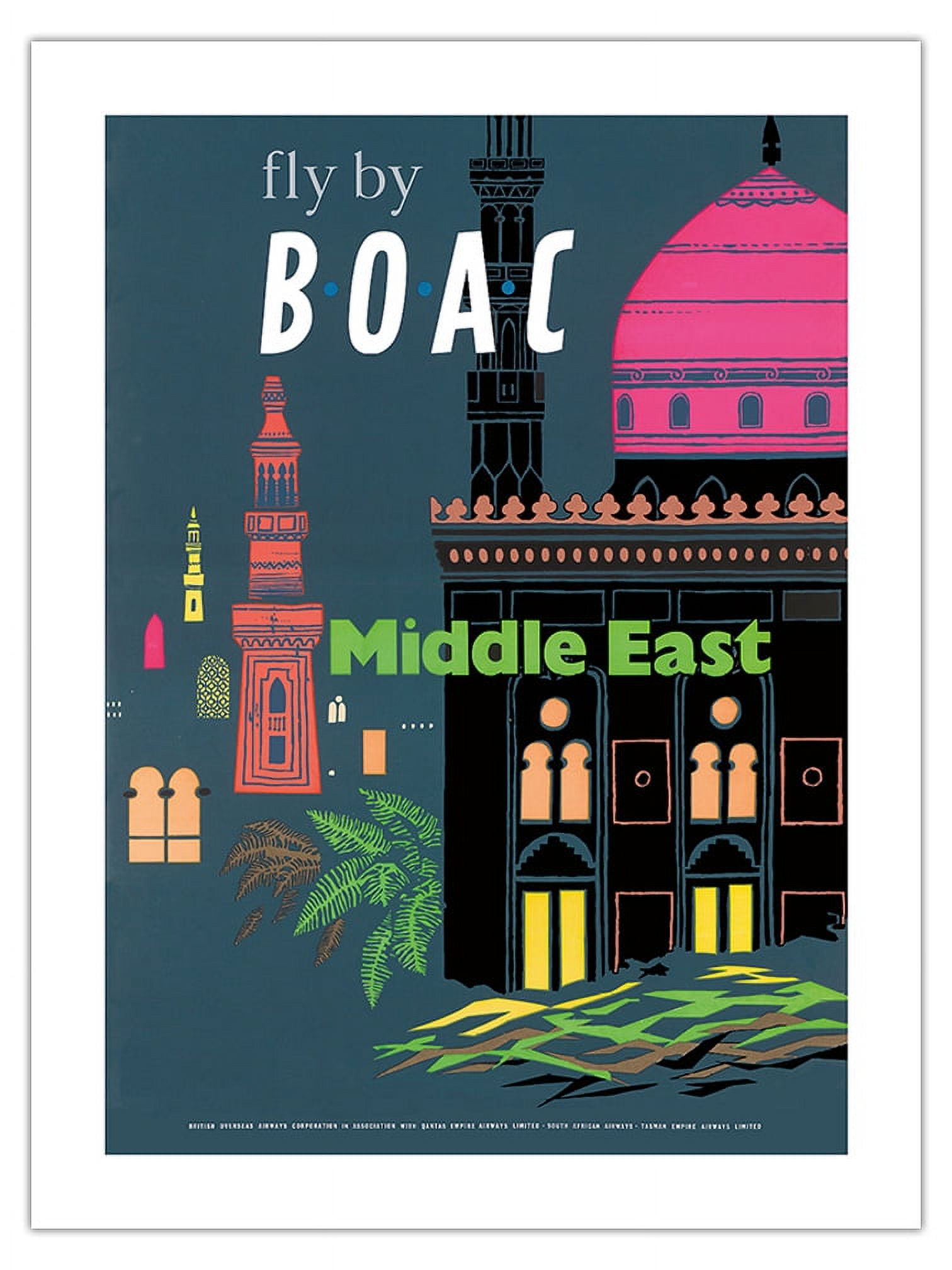 Middle East - British Overseas Airways Corporation Fly by BOAC ...