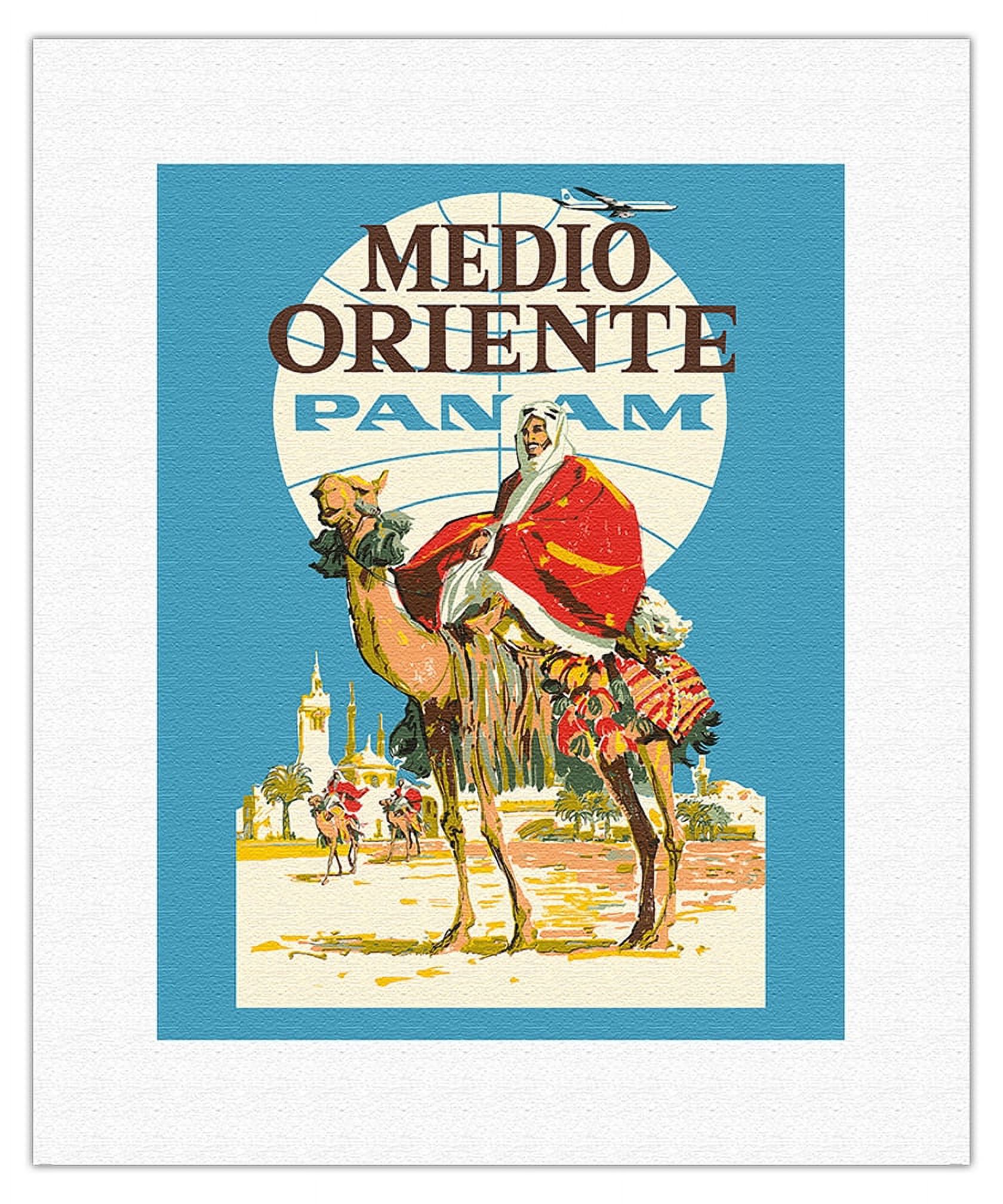 Middle East (Medio Oriente) - Camel Rider - Vintage Airline Travel ...