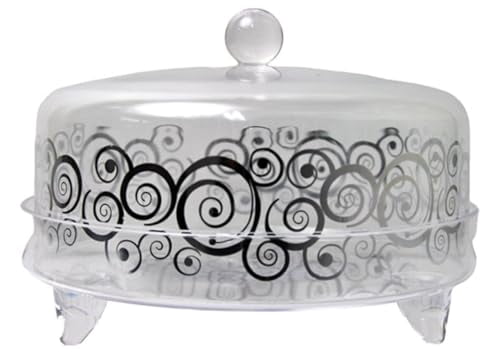 Middle Eastern Deluxe Cake Box Dish Container See Through Silver Clear ...