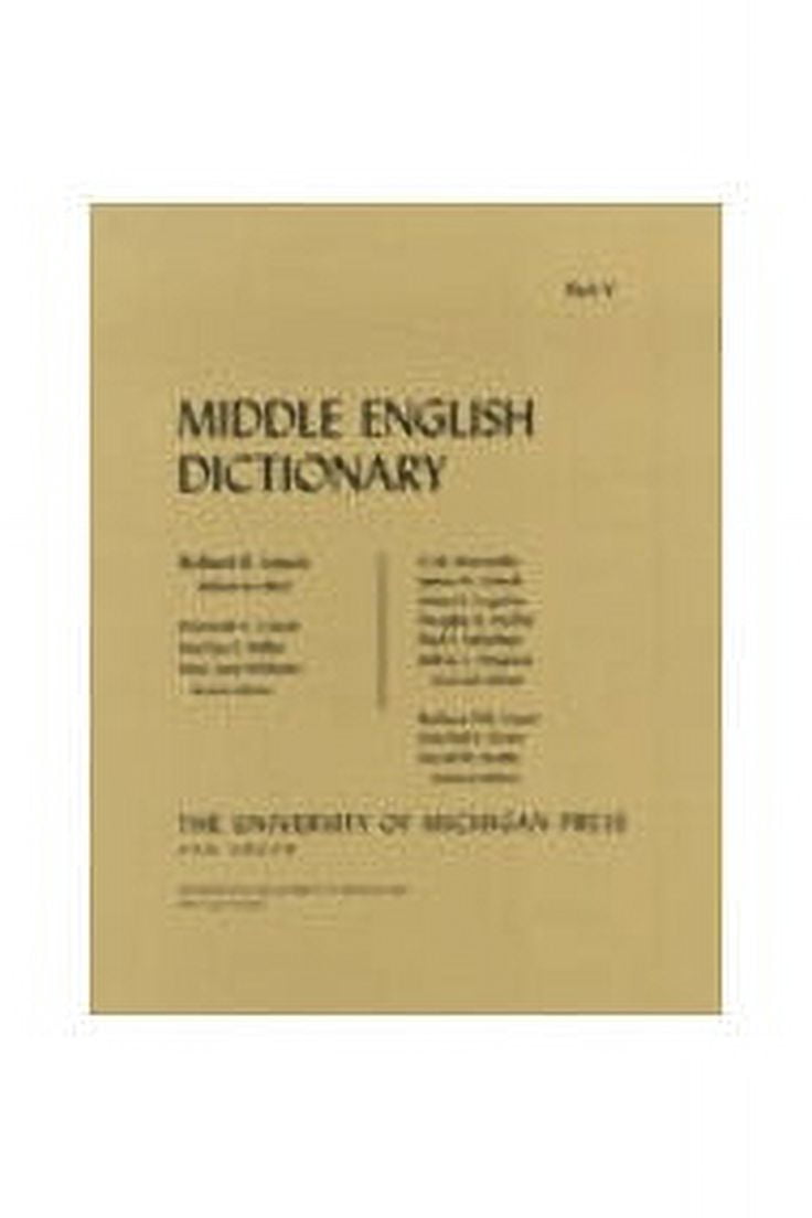 Middle English Dictionary: Middle English Dictionary : N.3 (Paperback ...