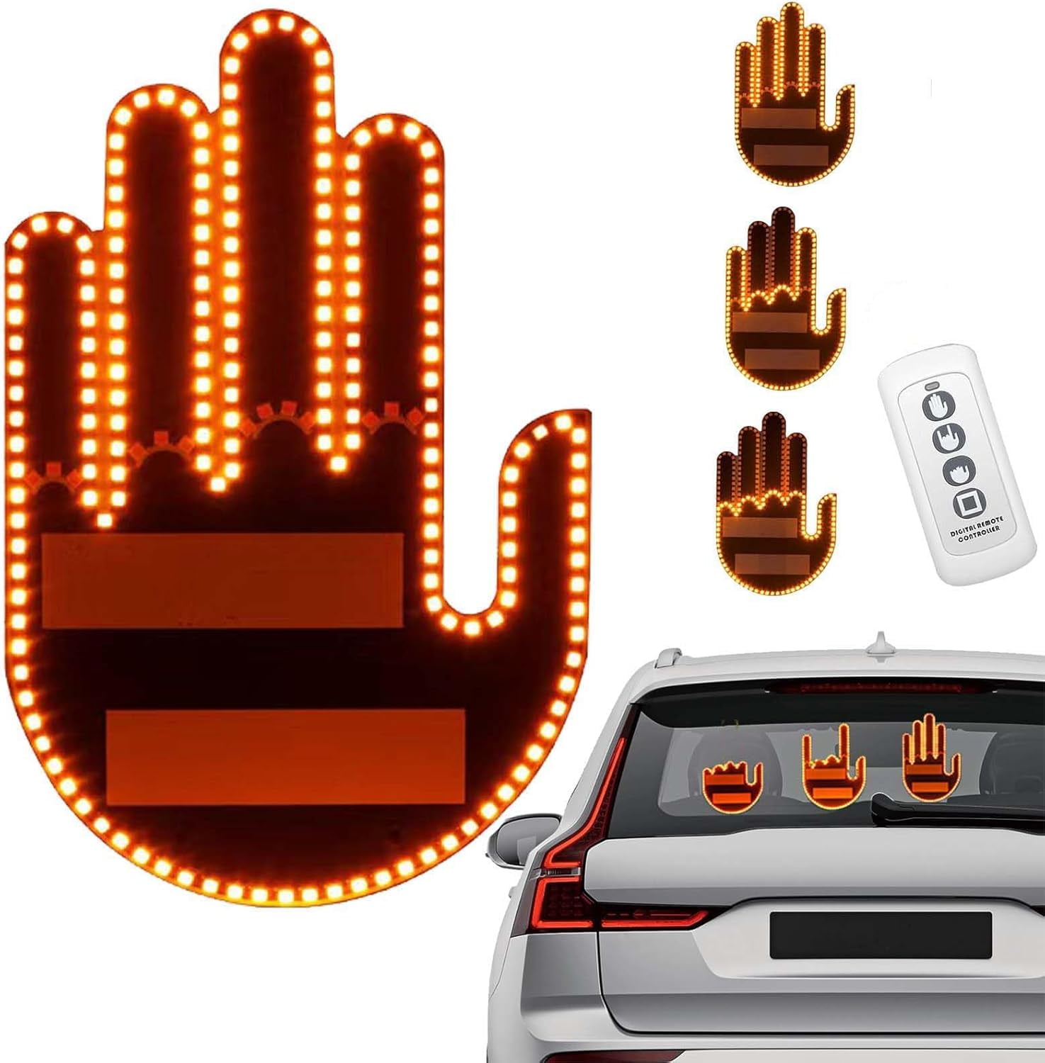 Middle-Finger Car Light, Road Mate Middle-Finger, Road Mate Hand, Road ...