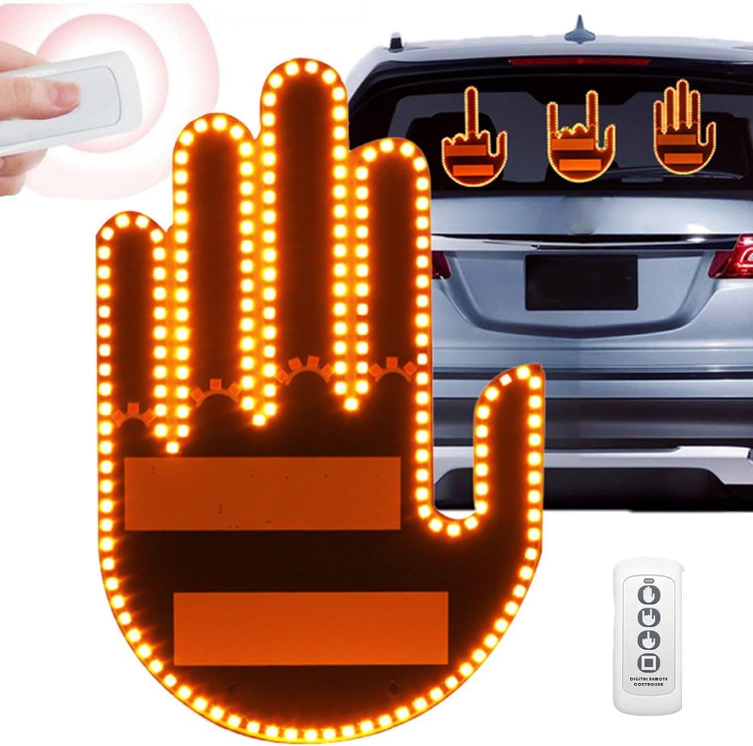 Middle-Finger Car Light, Road Mate Middle-Finger, Road Mate Hand, Road ...