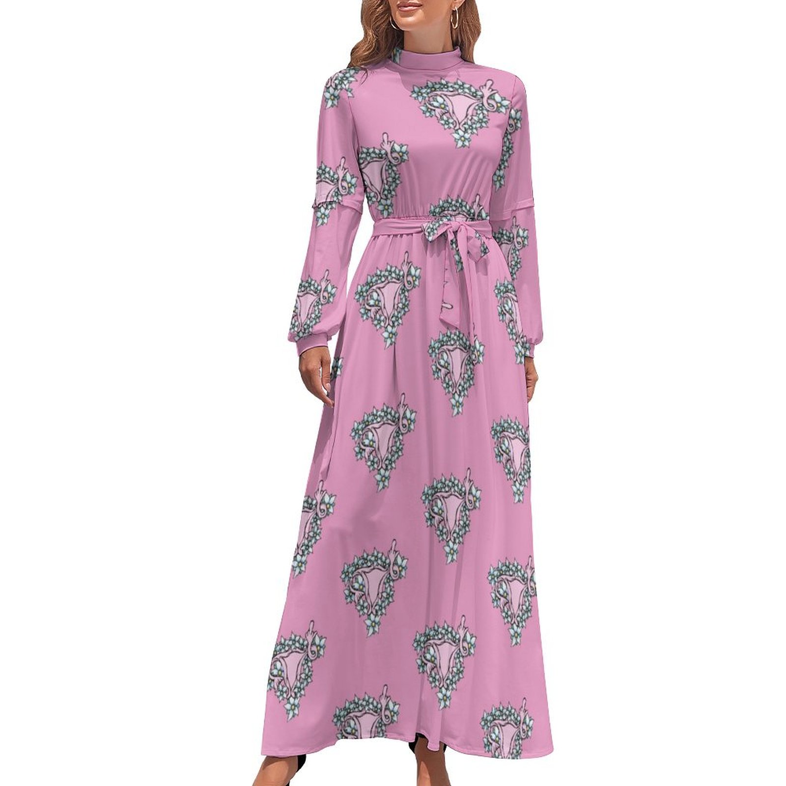 Middle Finger Uterus Pro-choice Long Dress dresses for woman 2024 ...