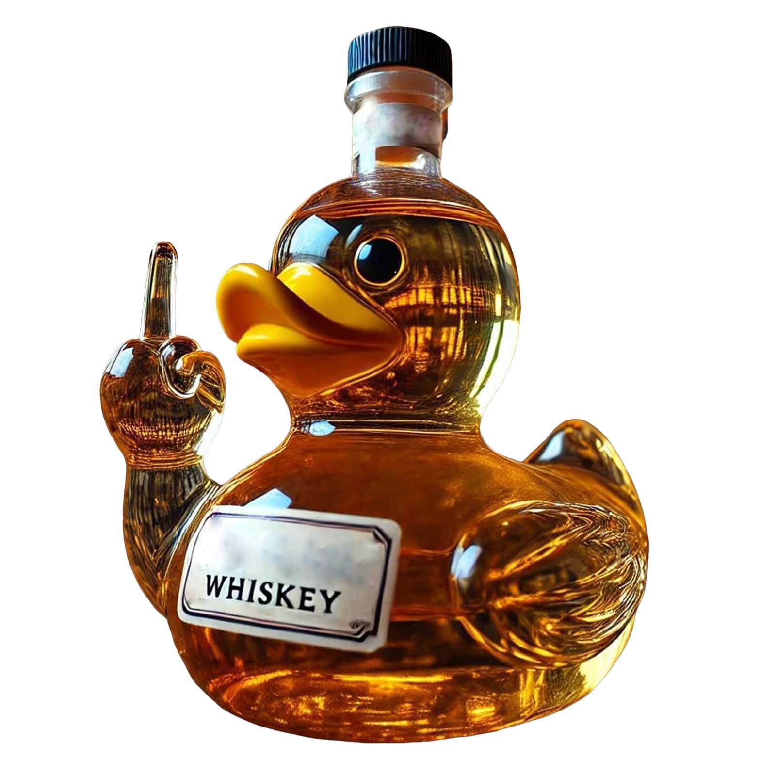 Middle Glass Finger Duck Bottles, 2025 New Creative Duck Decanter ...