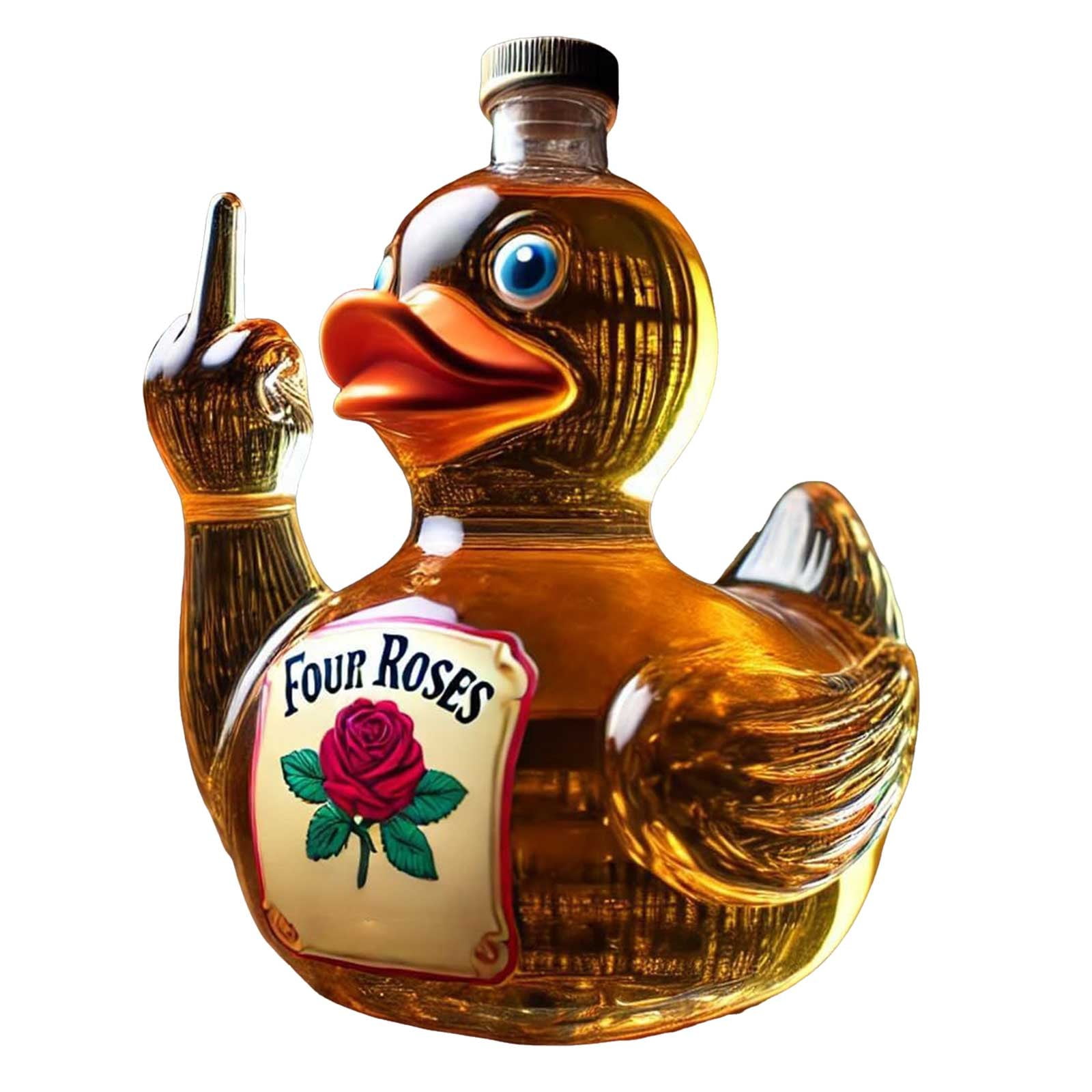 Middle Glass Finger Duck Bottles, Clear Liquor Bottles, Heavy Base ...