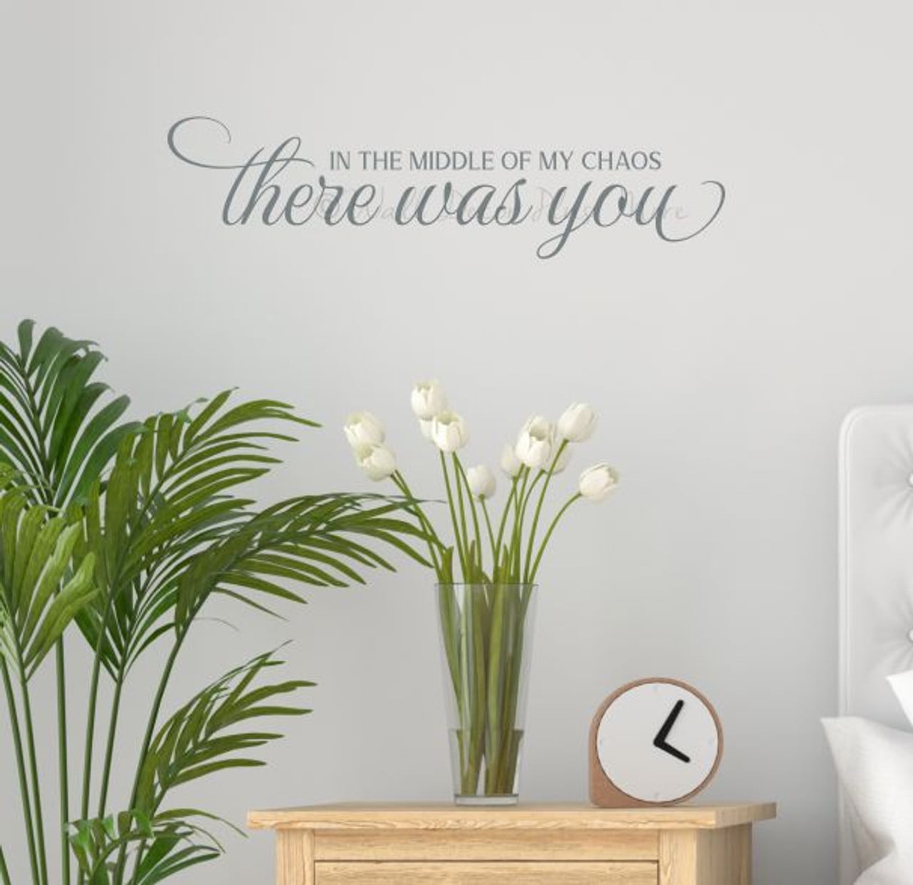 Middle of My Chaos There Was You Love Quotes Wall Decor - Wall Art ...