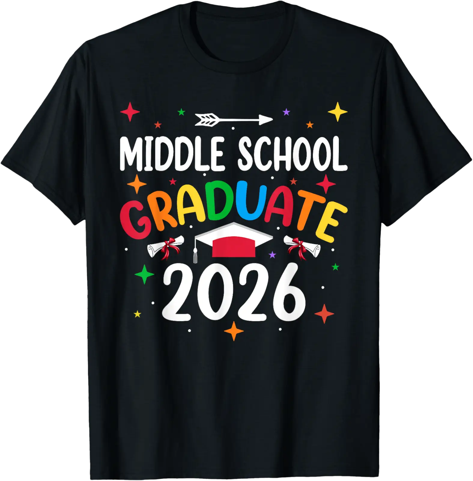Middle School 2026 Graduate Senior Graduation Day Party T-Shirt All ...
