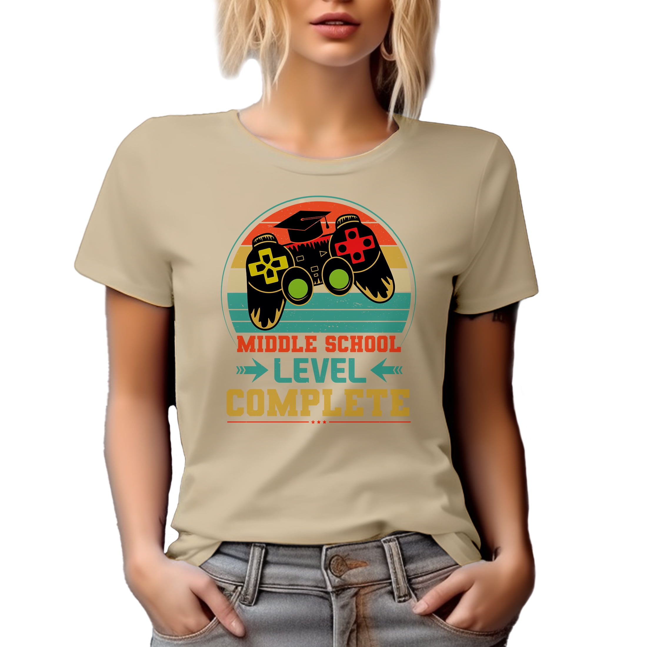 Middle School Level Complete, Retro Video Gamer Student Graduation ...