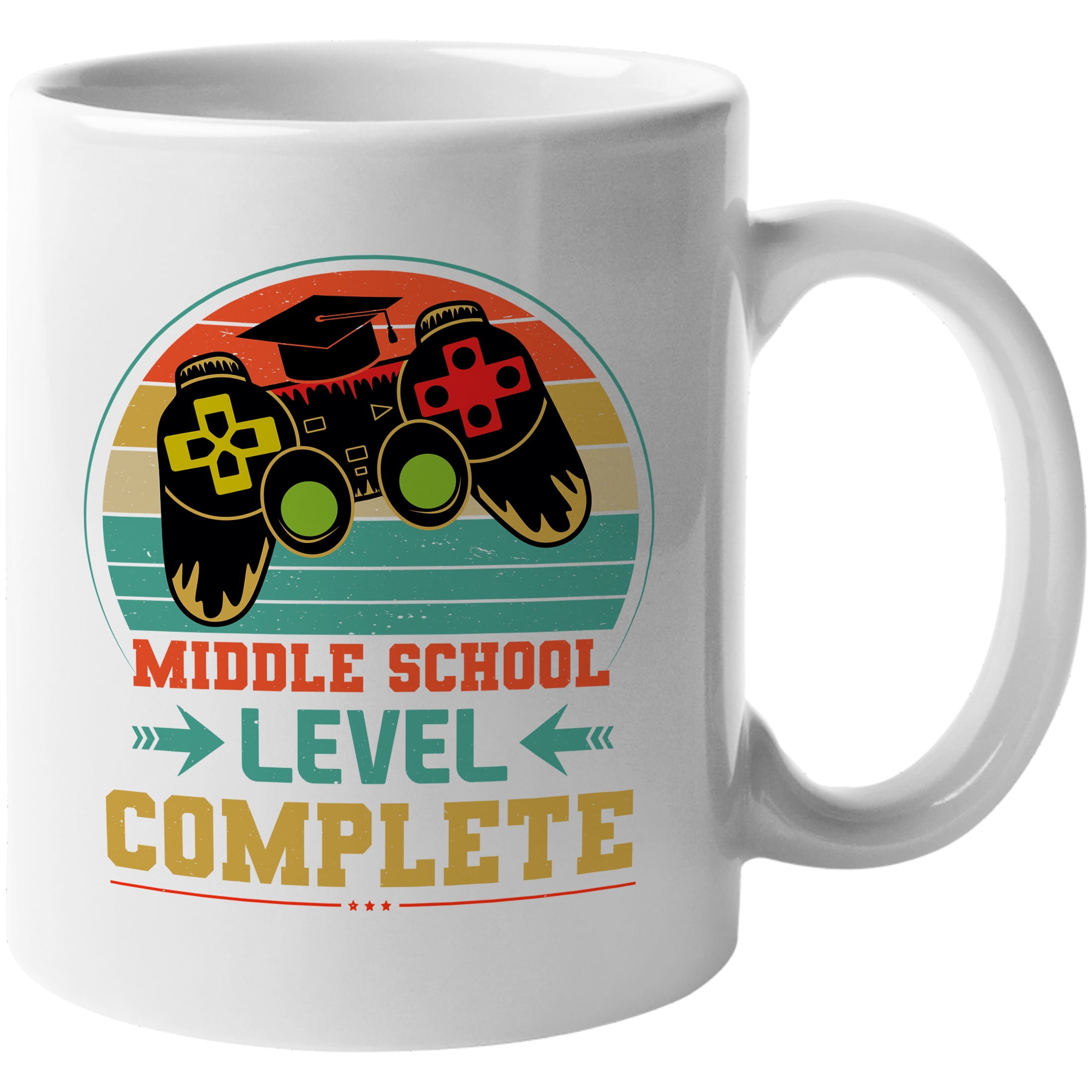 Middle School Level Complete, Retro Video Gamer Student Graduation ...
