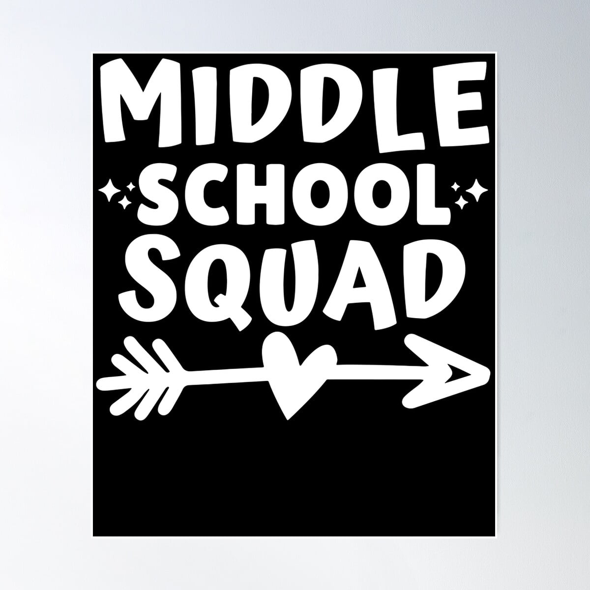 Middle School Squad Student Team Education Poster Wall Art, Modern Wall ...