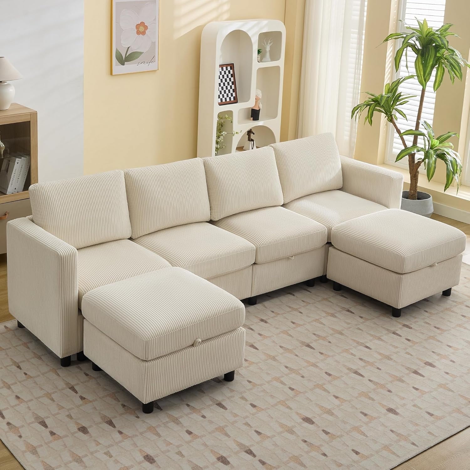 Middle Seat Module for Modular Sectional Couch Sofa, Living Room Accent ...