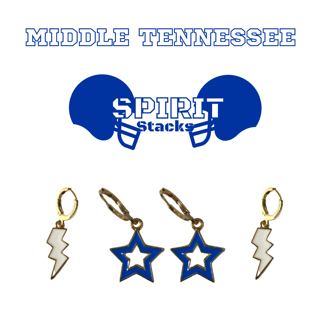 Middle Tennessee State University Spirit Stack white mini enamel bolts ...