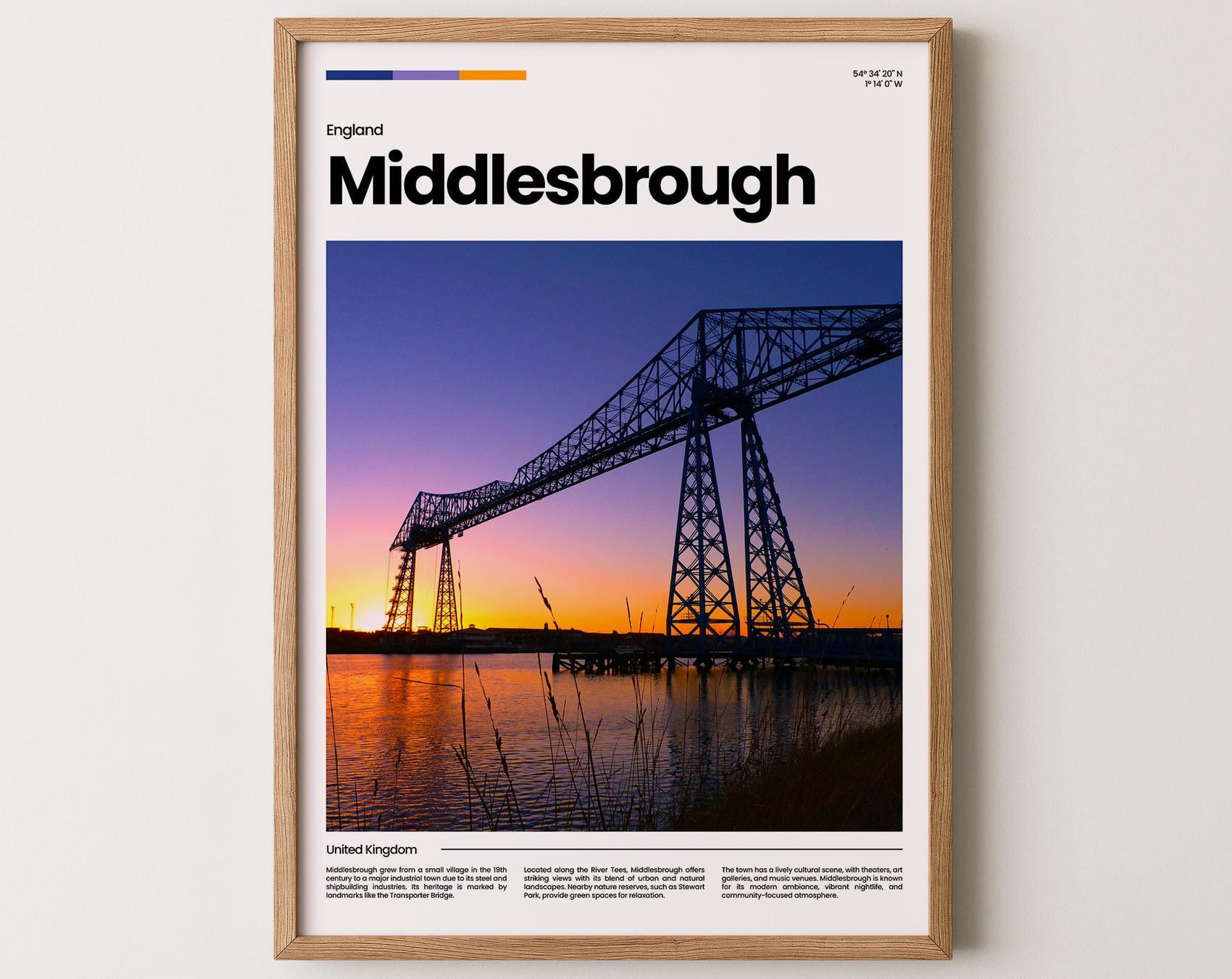 Middlesbrough Poster, Middlesbrough Print, Middlesbrough Photo ...