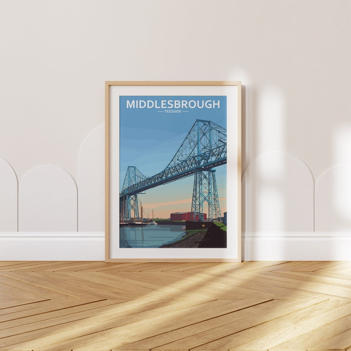 Middlesbrough Poster Teesside Scenic City Wall Art Decor, Unframed ...