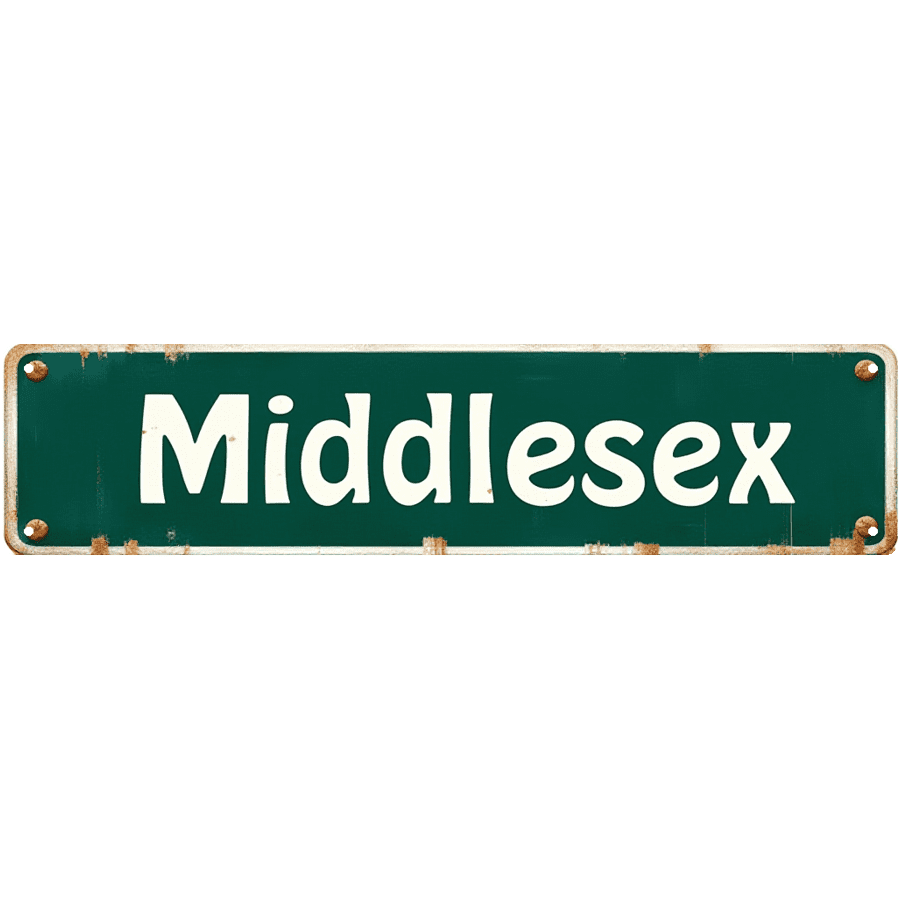 Middlesex Vintage Tin Sign - 16x4 Inches - Ideal for Farmhouse, Man ...