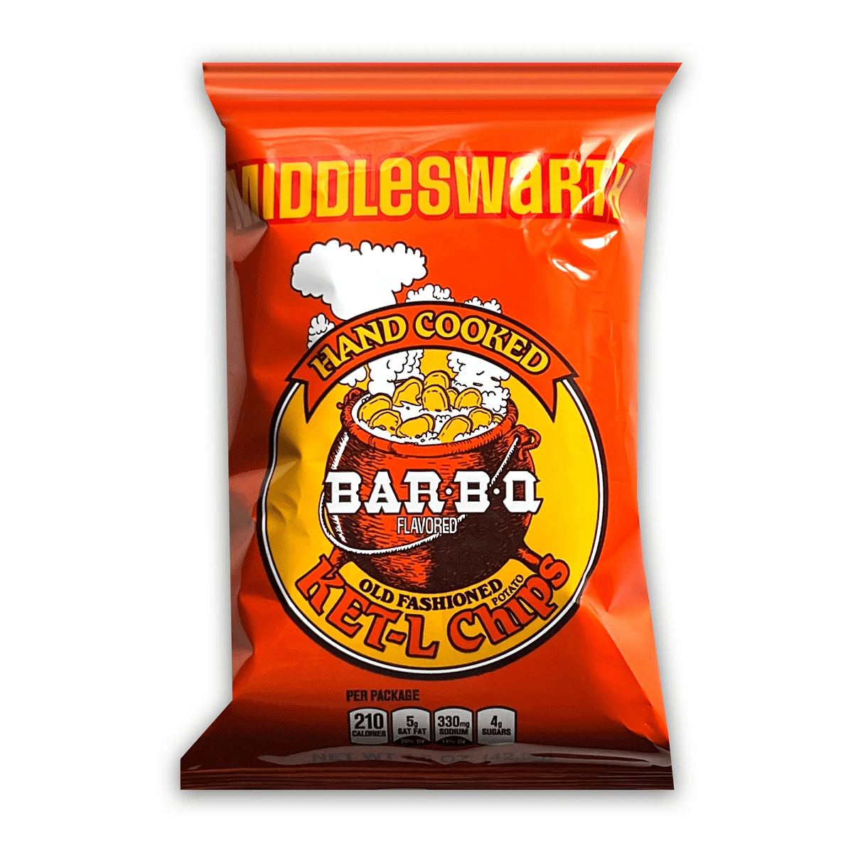 Middleswarth Kettle Cooked Bar-B-Q Potato Chips, 12-Pack 1.2 oz. Single ...