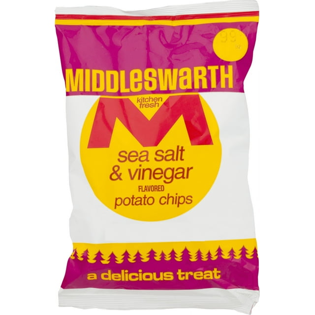 Middleswarth Kitchen Fresh Salt & Vinegar Potato Chips, 12-Pack 1.2 oz ...