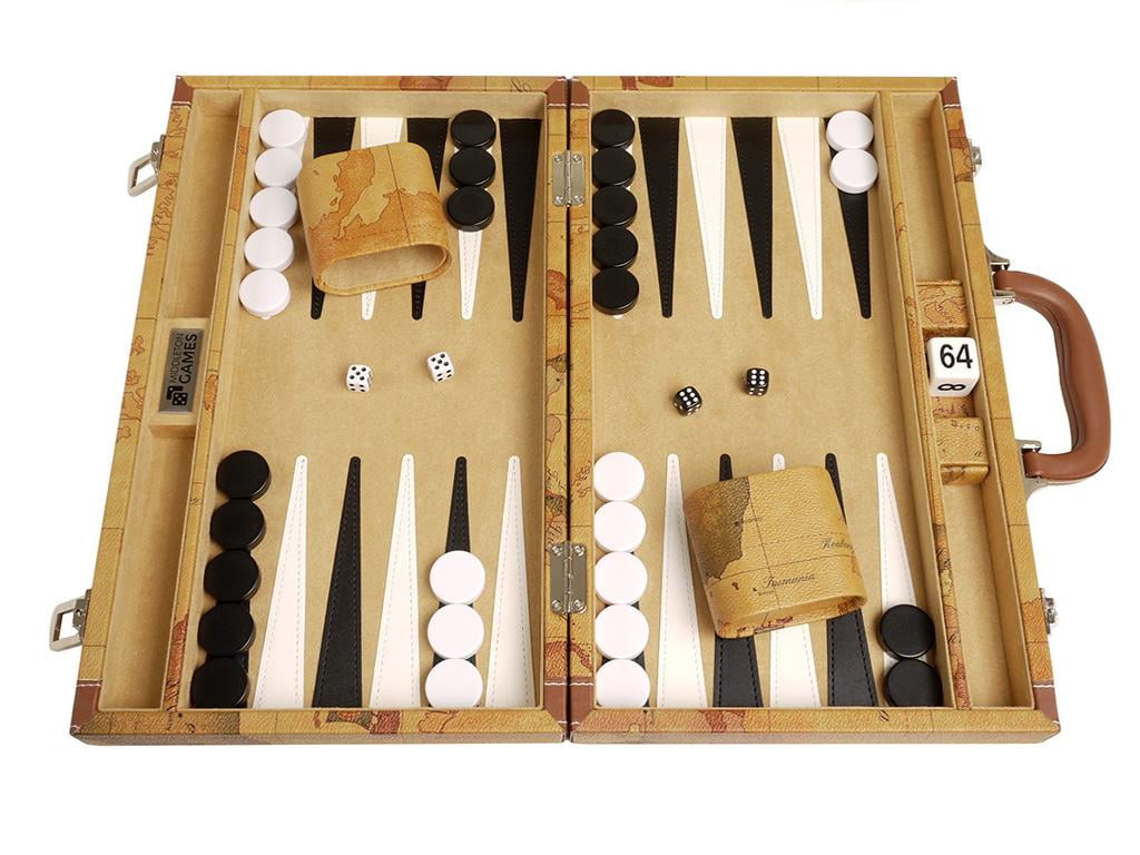 Middleton Games 15-inch Map Backgammon Set - Medium - Brown - Walmart.com