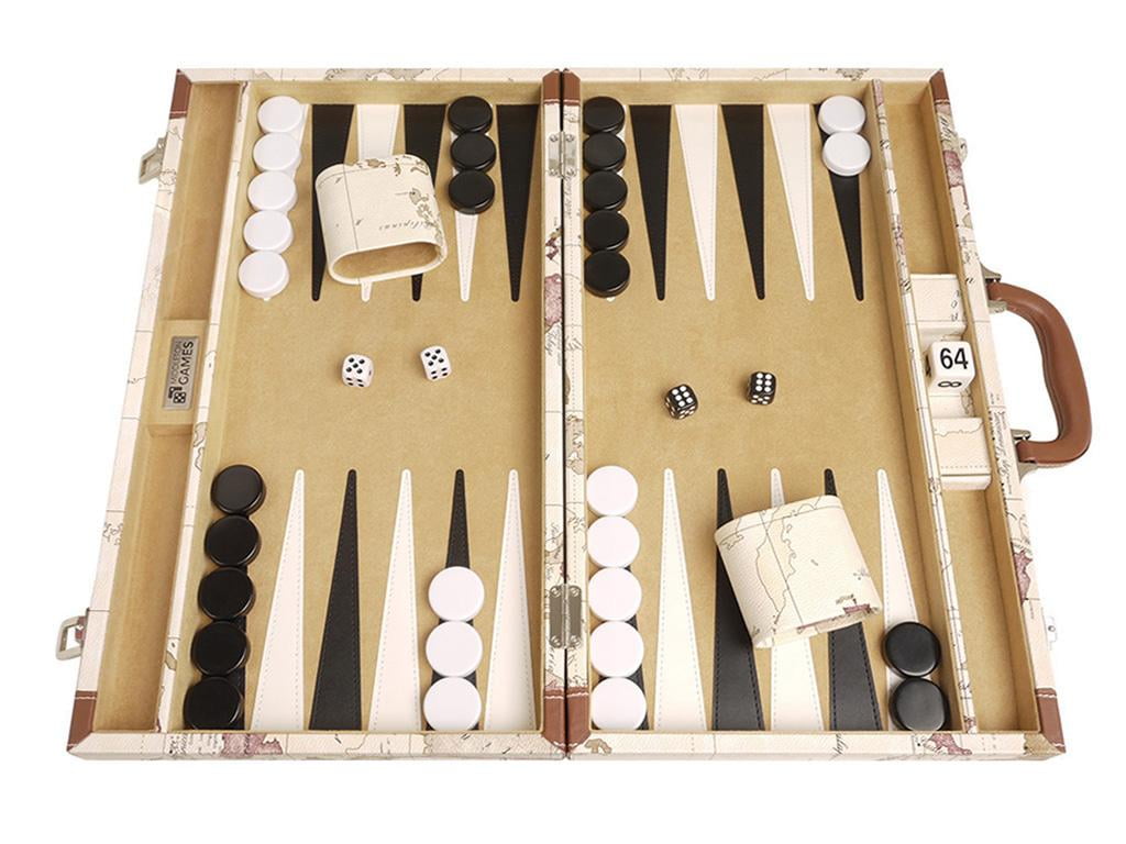 Middleton Games 18-inch Map Backgammon Set - Medium - White - Walmart.com