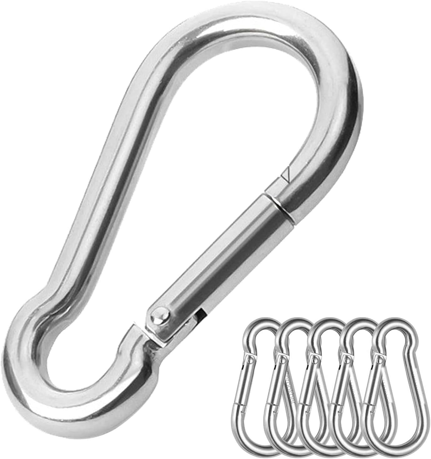 Middletown Outdoors Carbiner 6 Pack - 661lb/300kg/2.94kn, 2" Heavy Duty Caribiner Clip 304 ...