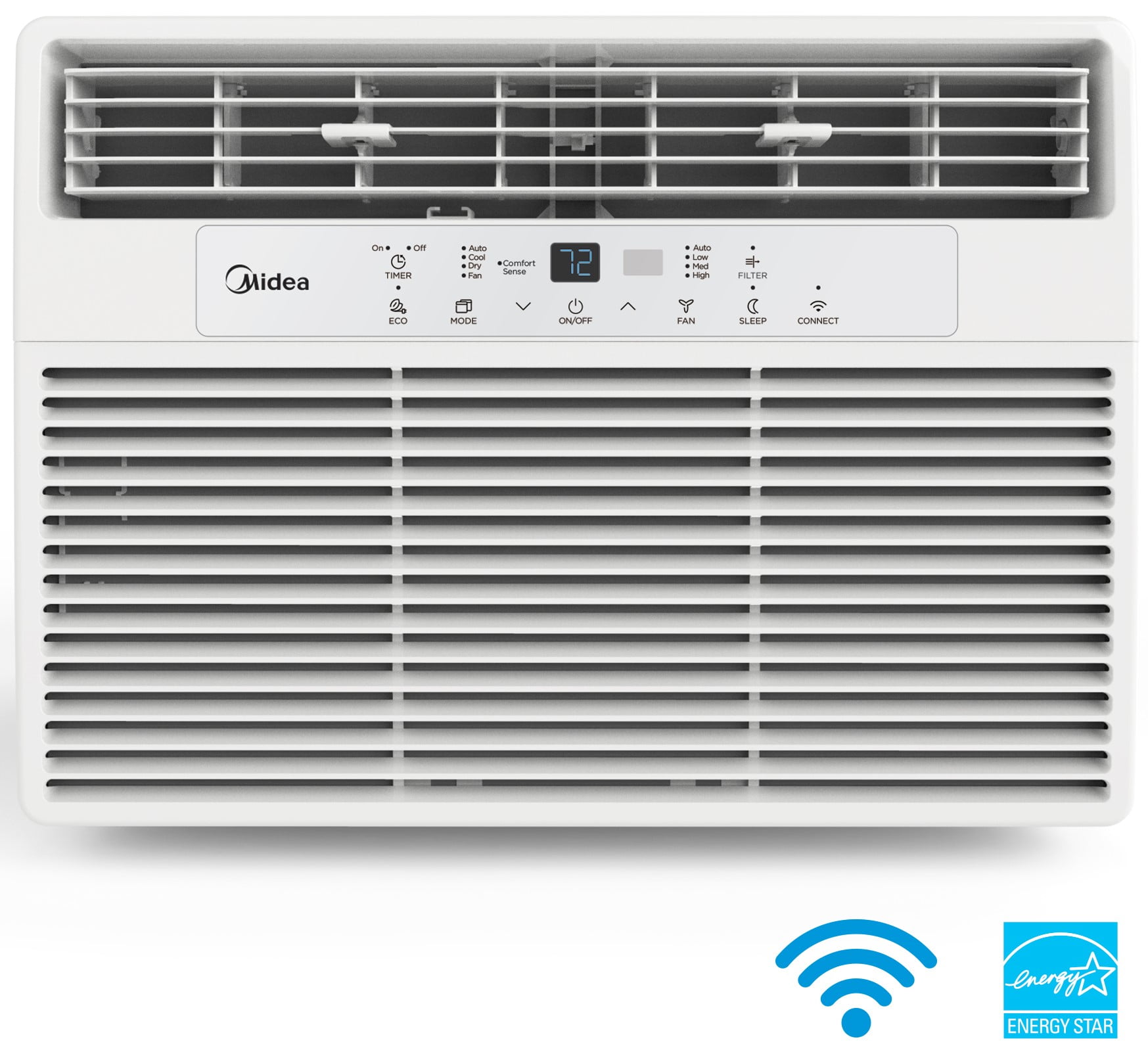Midea 10,000 BTU Smart Window Air Conditioner, 115V, Comfort Sense ...