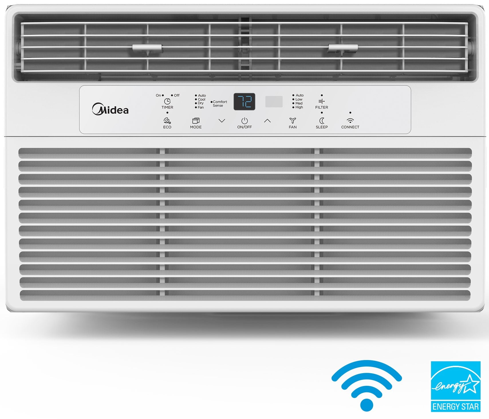 Midea High Efficiency 14,500 BTU 115V Smart Window Air Conditioning ...