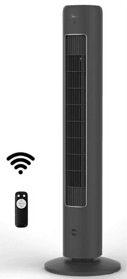 Midea 42" Tall 3-Speed Smart Tower Fan with Wi-Fi, New, Grey ...