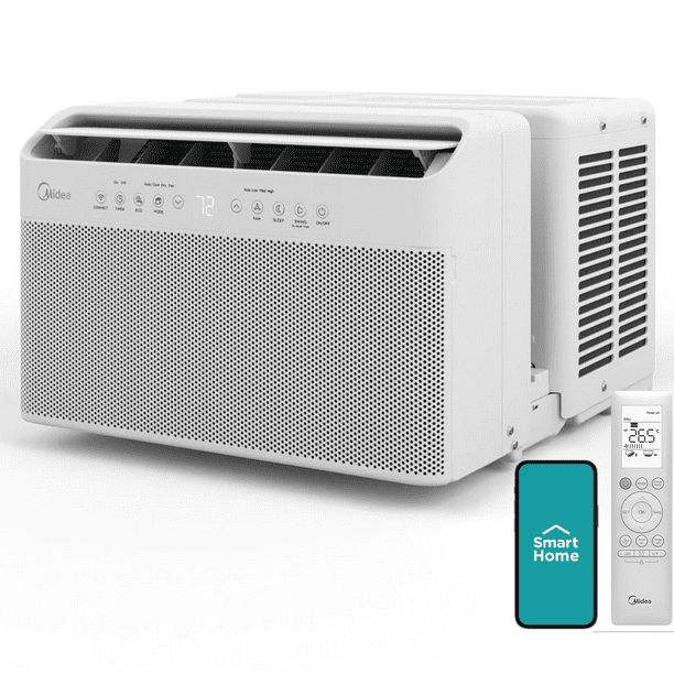 Midea 8K BTU Smart Inverter U-Shaped Window AC Unit, 35% Energy Save ...