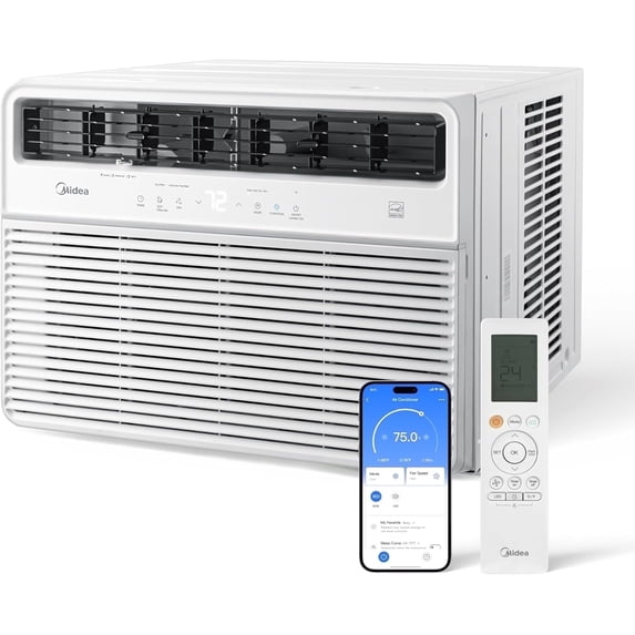 Midea 24,000 BTU Smart Inverter Window Air Conditioner for Large Room ...