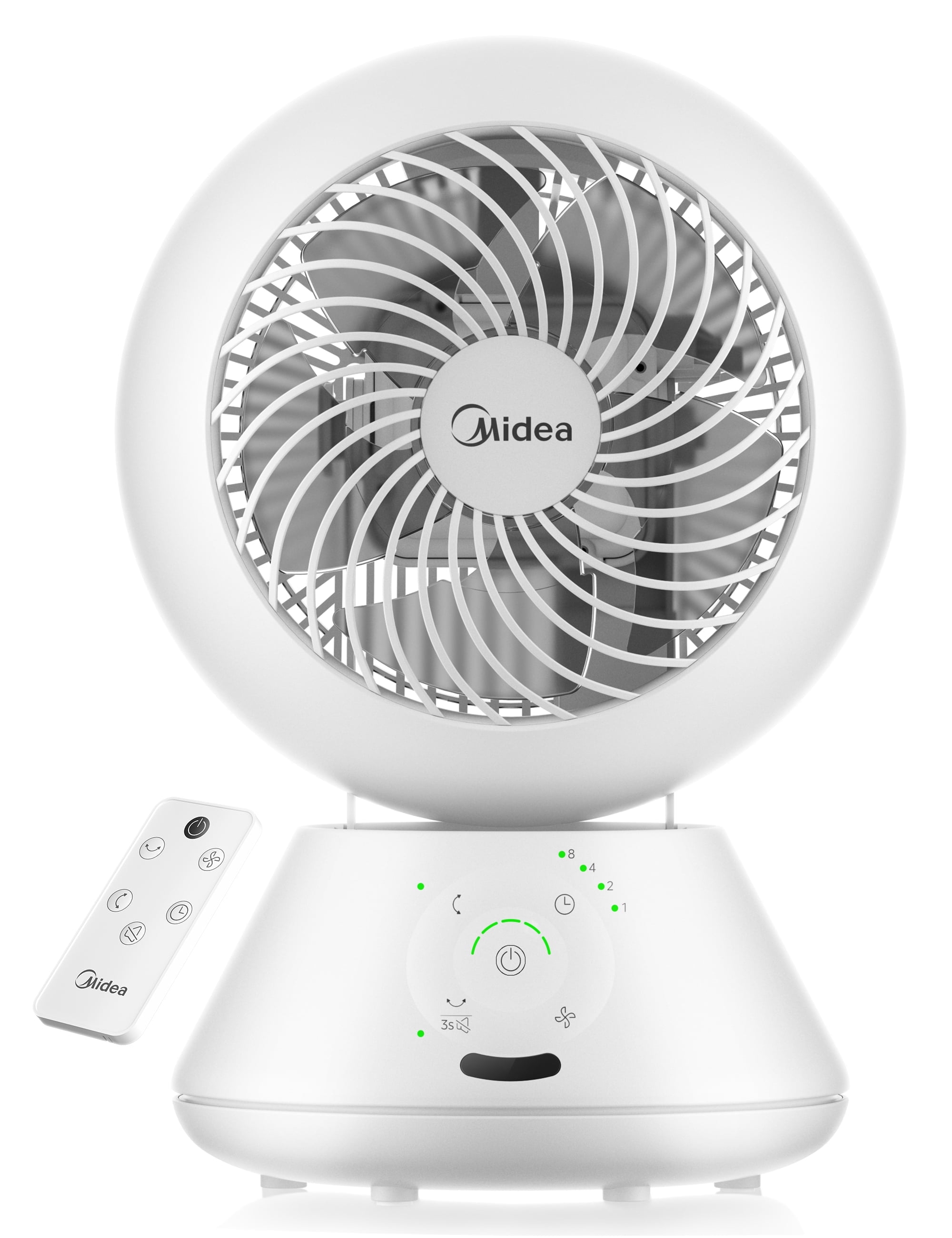 Midea 6” Table Fan with Remote, 5 Speeds,Table 3D turbo air circulator ...