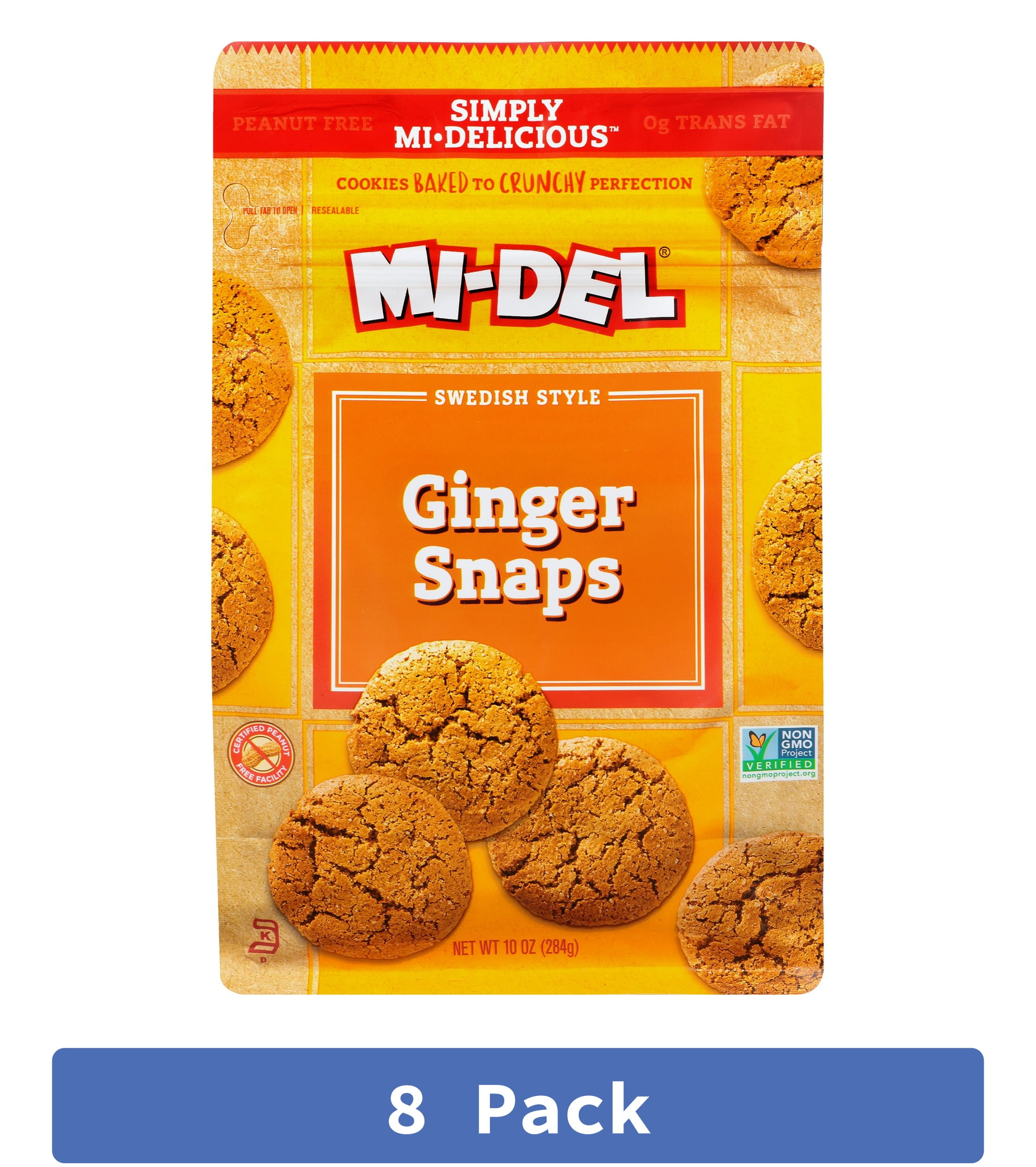 Midel Cookie Snap Ginger 10 oz (Pack Of 8) - Walmart.com