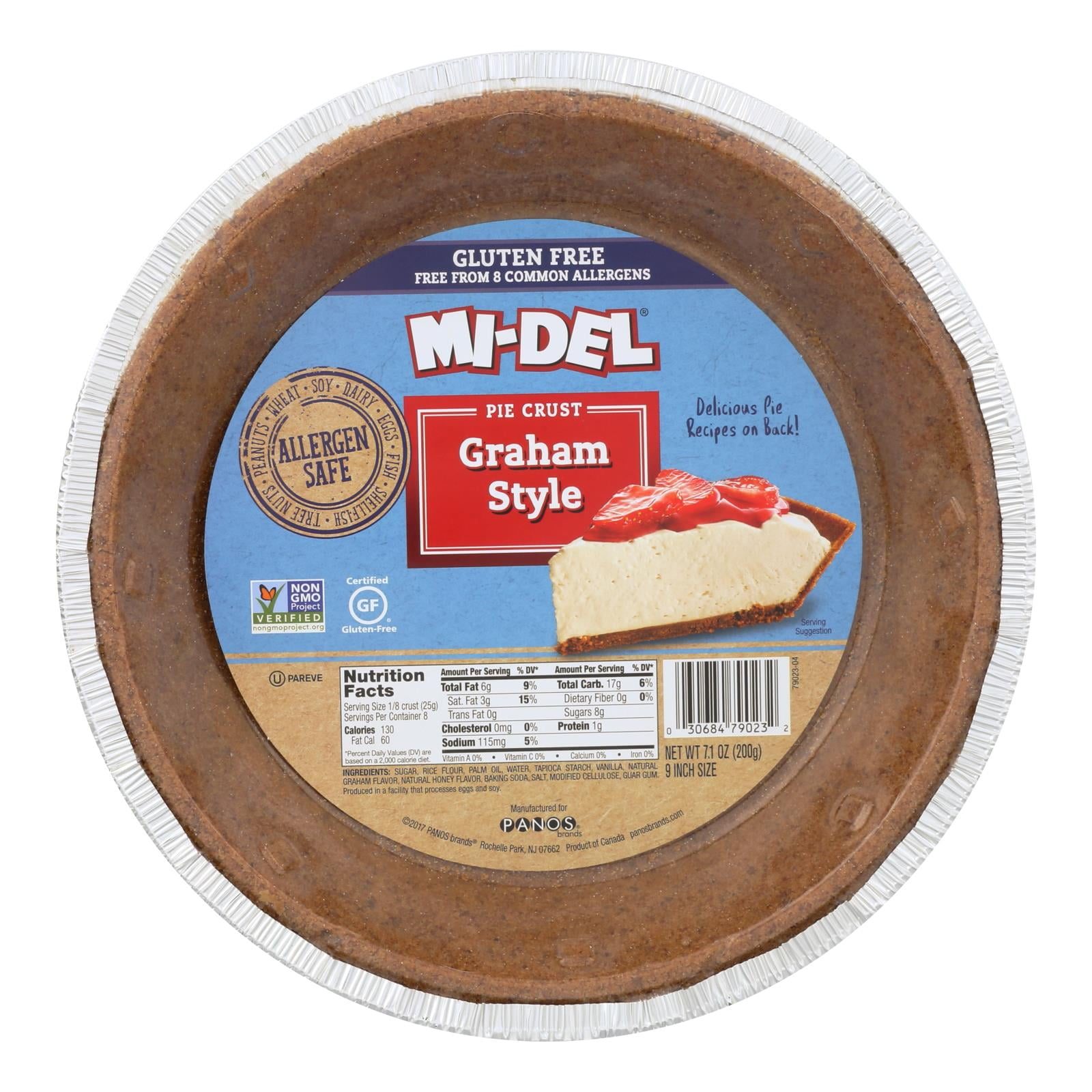 Midel Gluten Free Graham Style Pie Crust - Case of 12 - 7.1 oz ...
