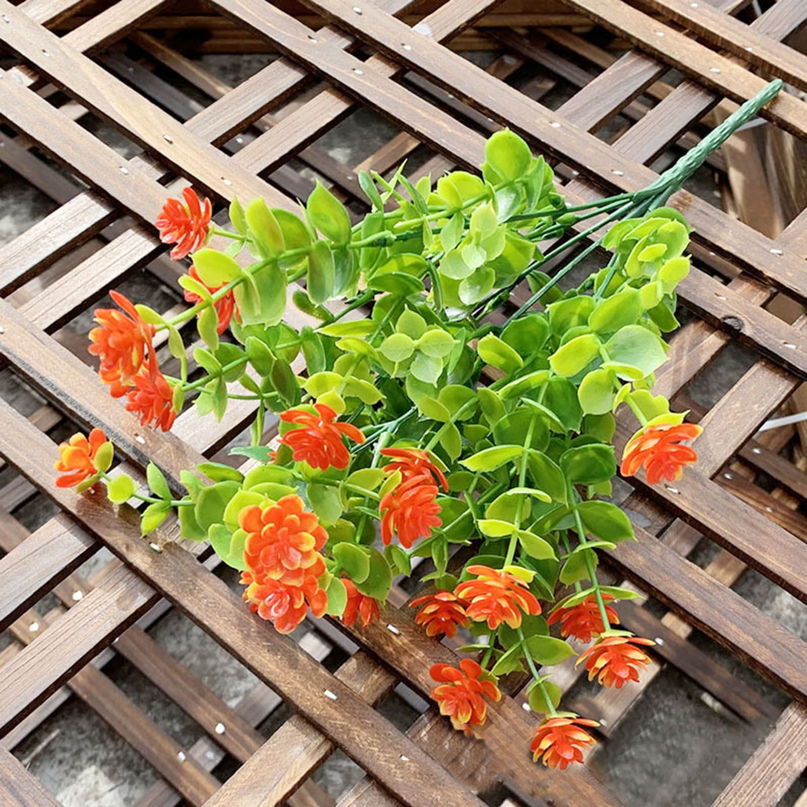 Midewhik activity 6 Bundles Artificial Flowers Outdoor Flowers for Home ...