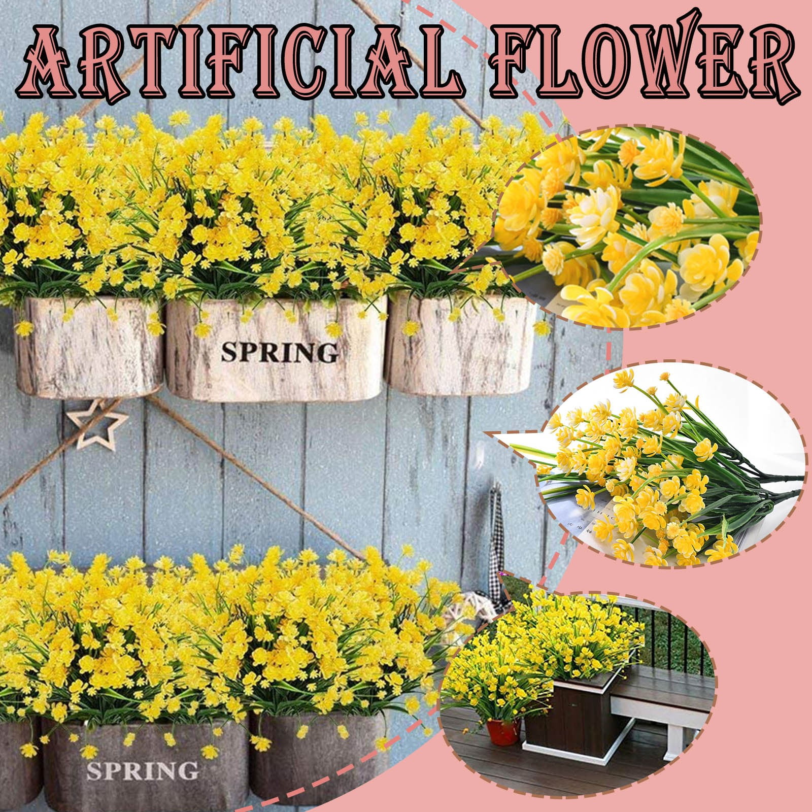 Midewhik activity 8 Bundles Artificial Fall Flowers No Fade Faux Autumn ...
