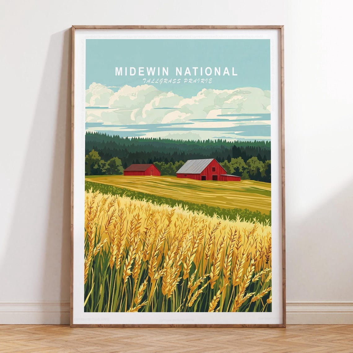 Midewin National Tallgrass Prairie Minimalist Travel Poster V2 ...