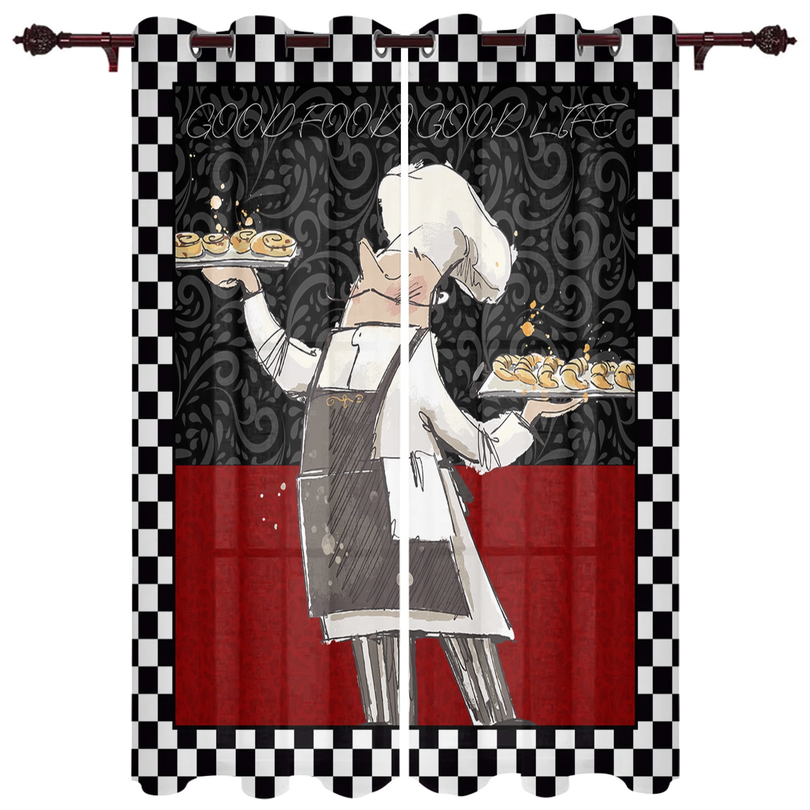 Midget Cook Dessert Window Curtains Living Room Home r Children's ...