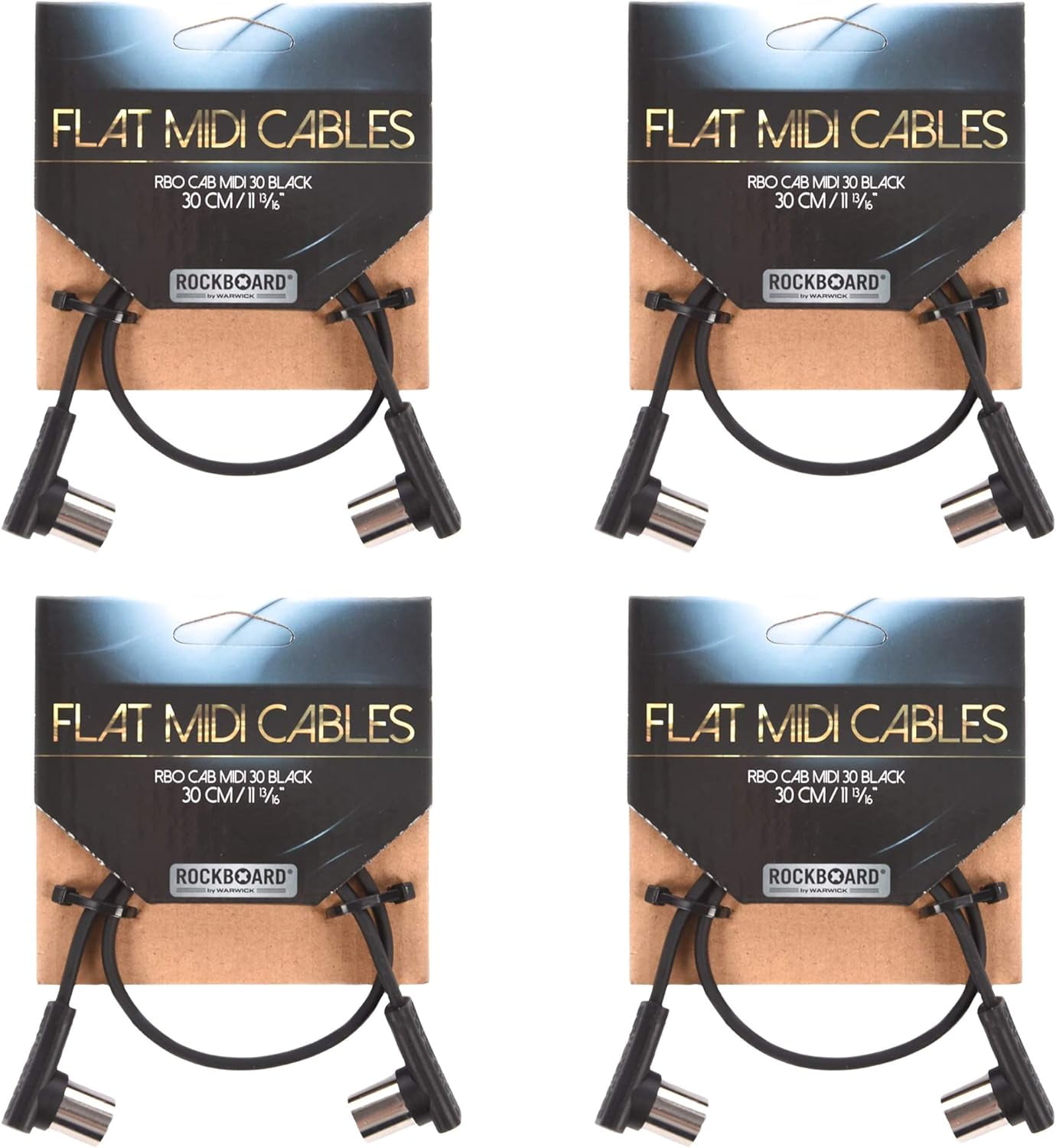 Midi Cable, 30cm / 11.81" Black 4 Pack Bundle - Walmart.com