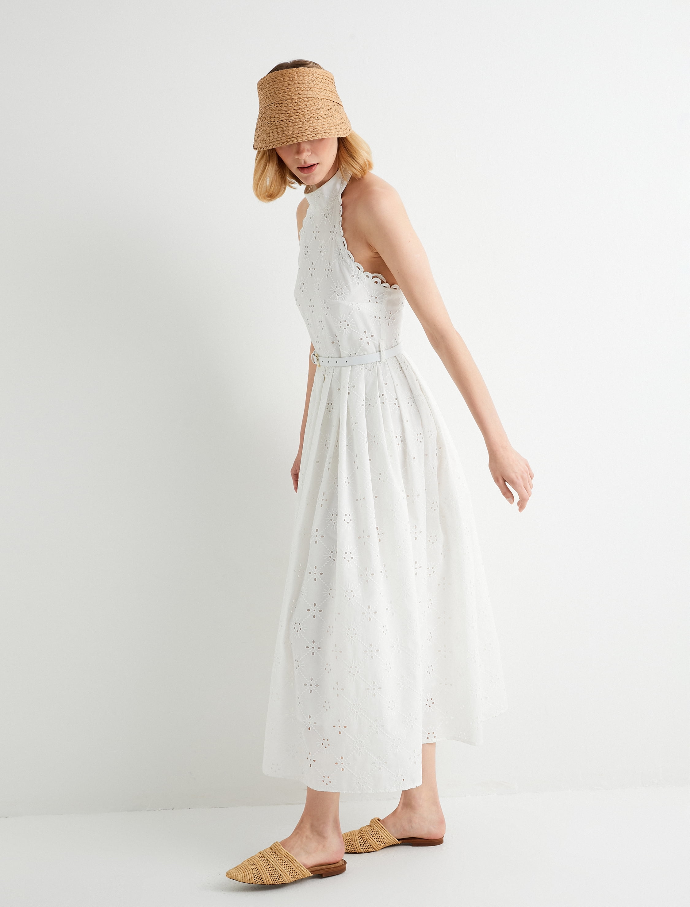 Midi Cutwork Dress - Walmart.com