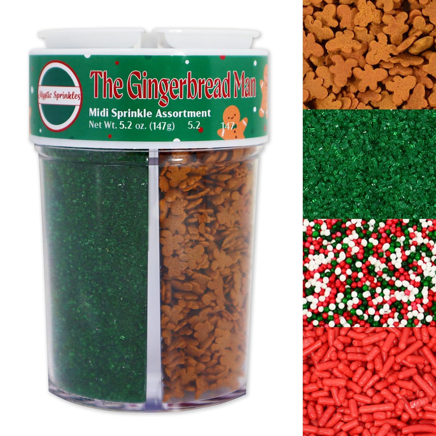 4 Cell Sprinkle Assormens (Midi, he Gingerbread Man Sprinkle Assormen ...