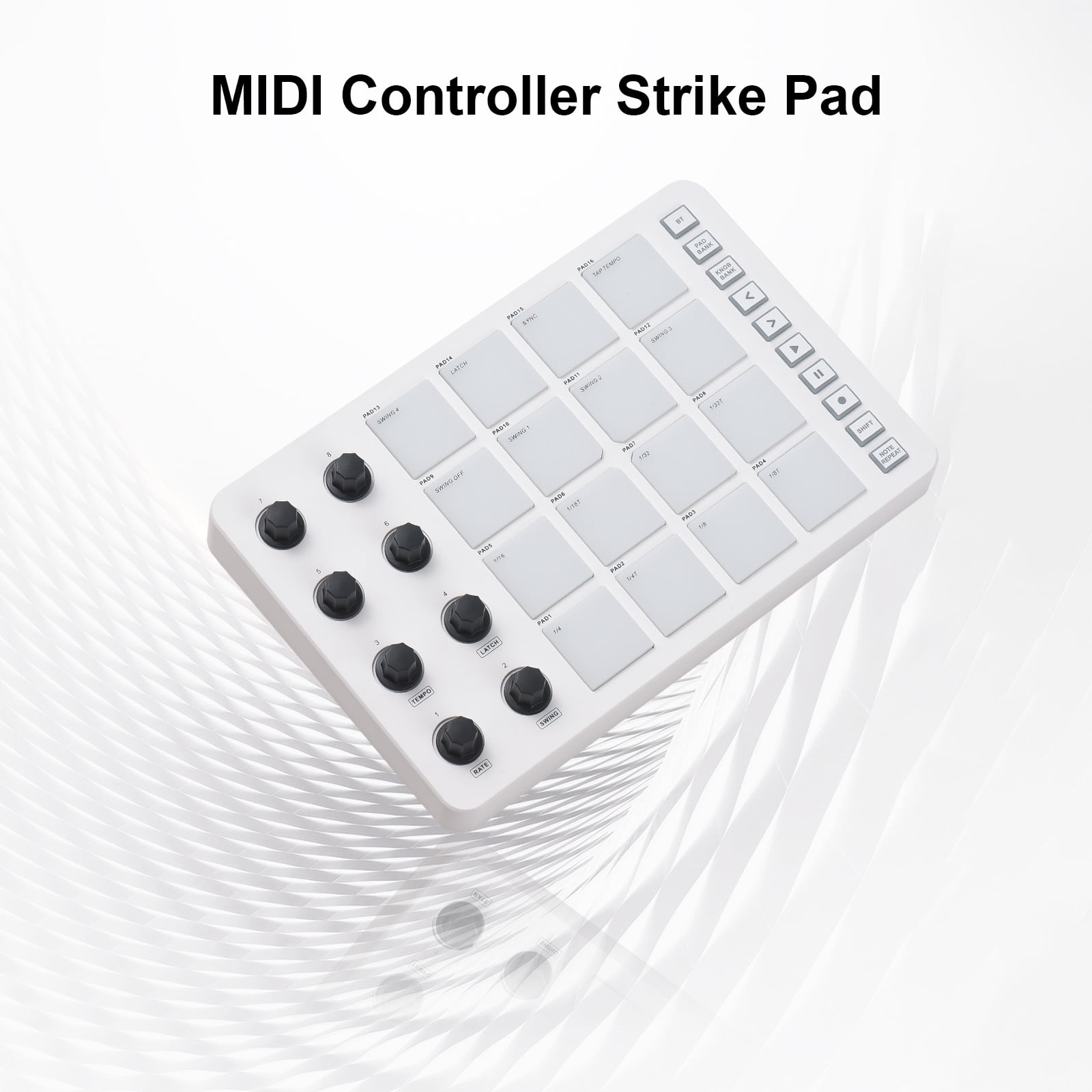 Midi MIDI Controller Strike Pad RGB Backlight MIDI Keyboard BT ...